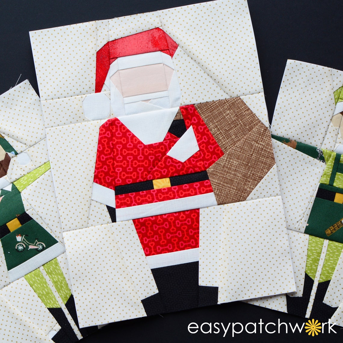 Santa Baby Foundation Paper Pieced Quilt Block PDF Instant - Etsy