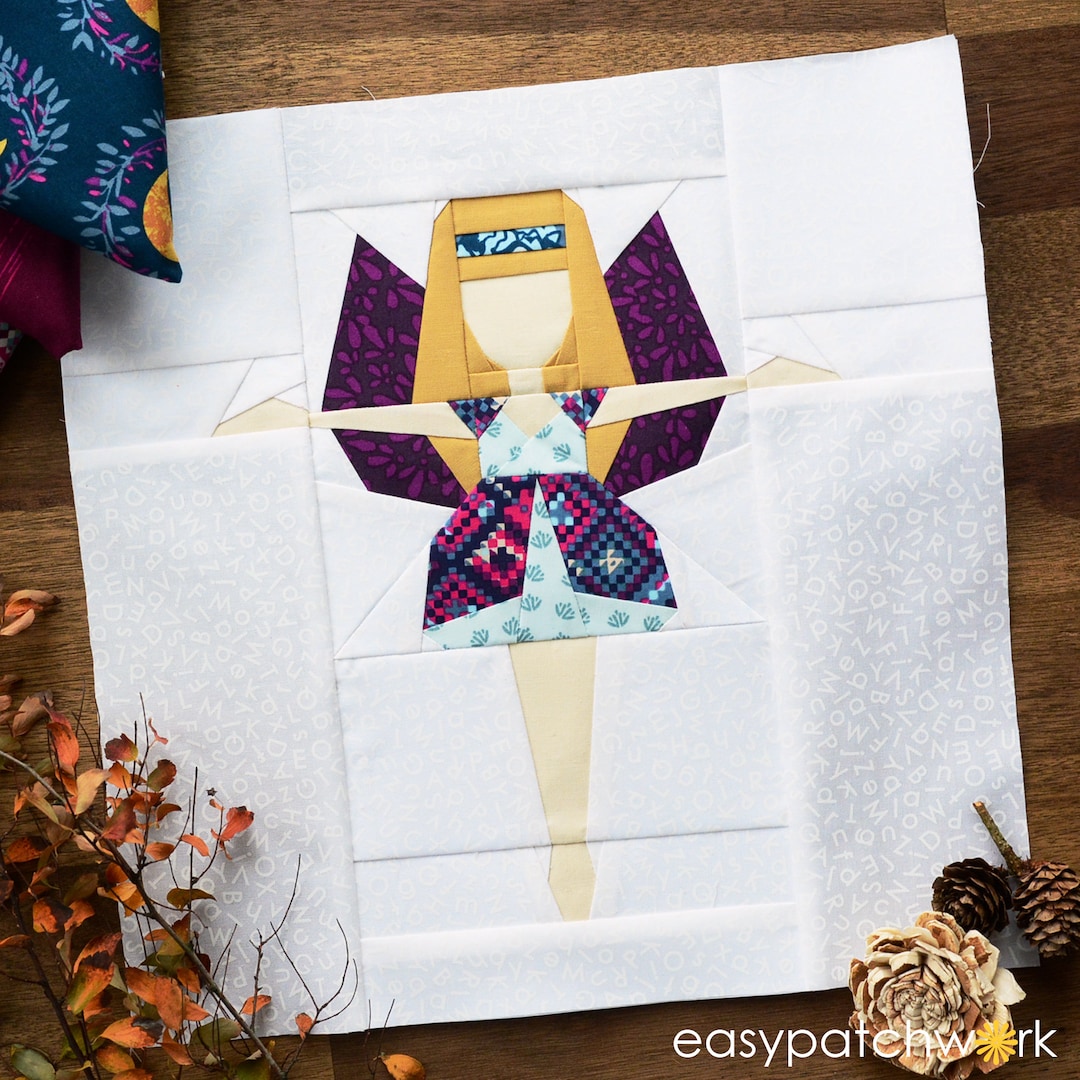 Hailey - Enchanted Paper Dolls Single Quilt Block - PDF Digital ...