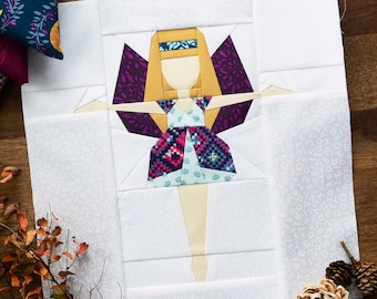 Agatha Enchanted Paper Dolls Single Quilt Block Foundation Paper Pieced ...