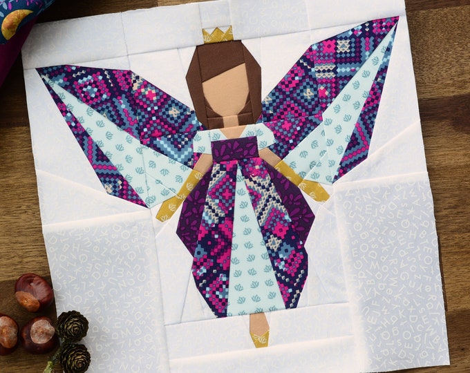 Agatha Enchanted Paper Dolls Single Quilt Block Foundation Paper Pieced ...