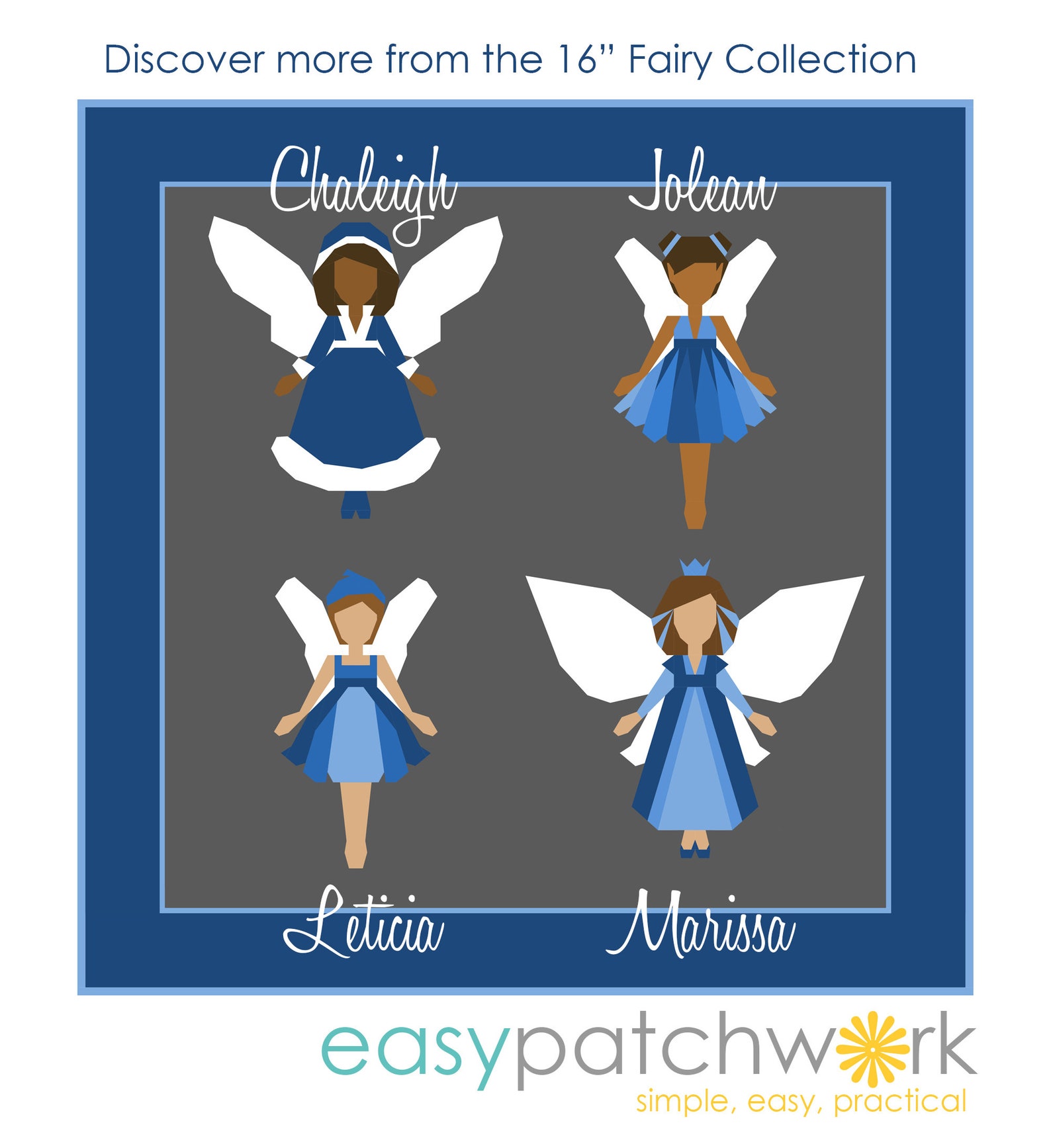16" Fairy of Gratitude Onoka - Foundation Paper Pieced Quilt Block PDF ...