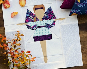 Katharina Enchanted Paper Dolls Single Quilt Block PDF | Etsy