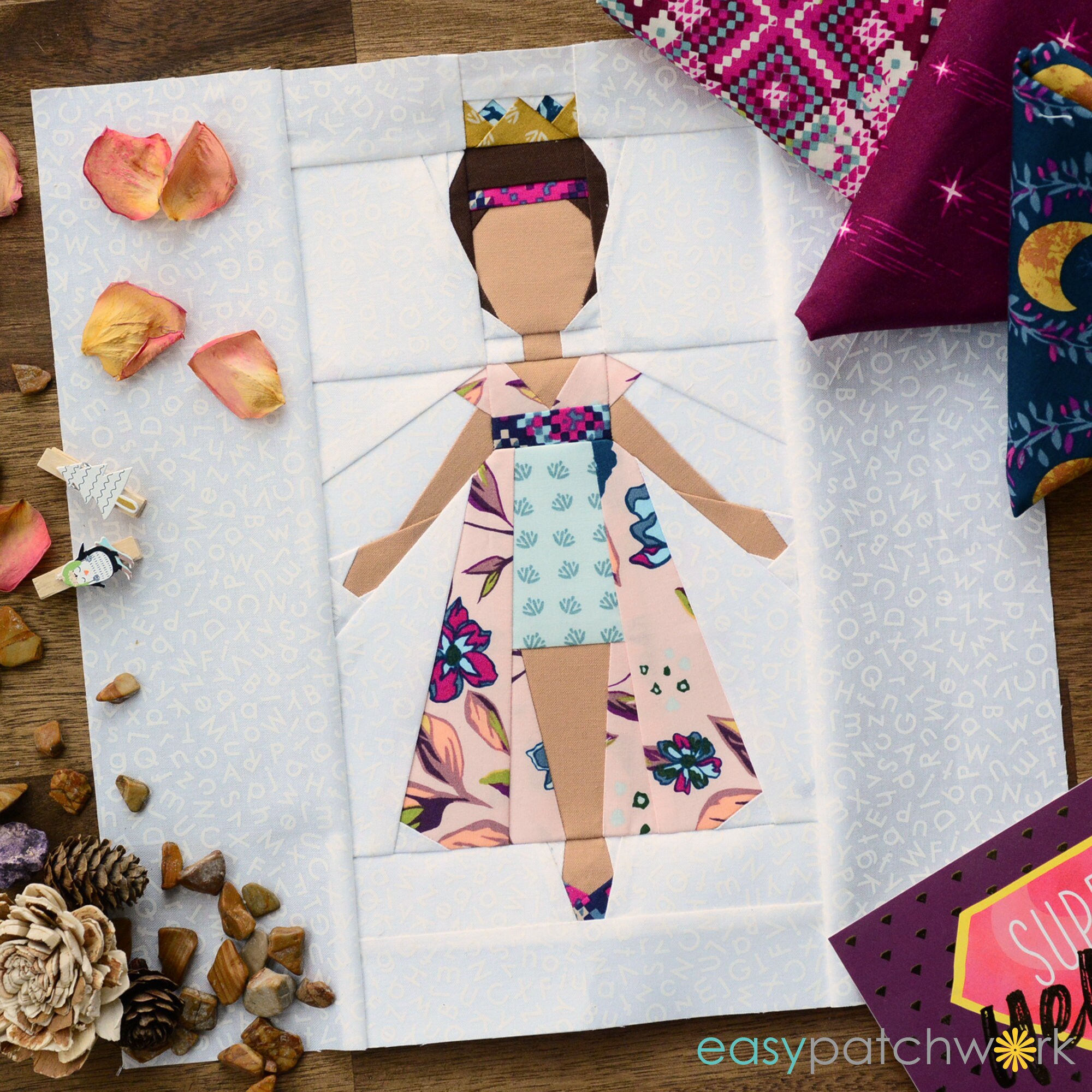 Isabella Enchanted Paper Dolls Single Quilt Block PDF | Etsy