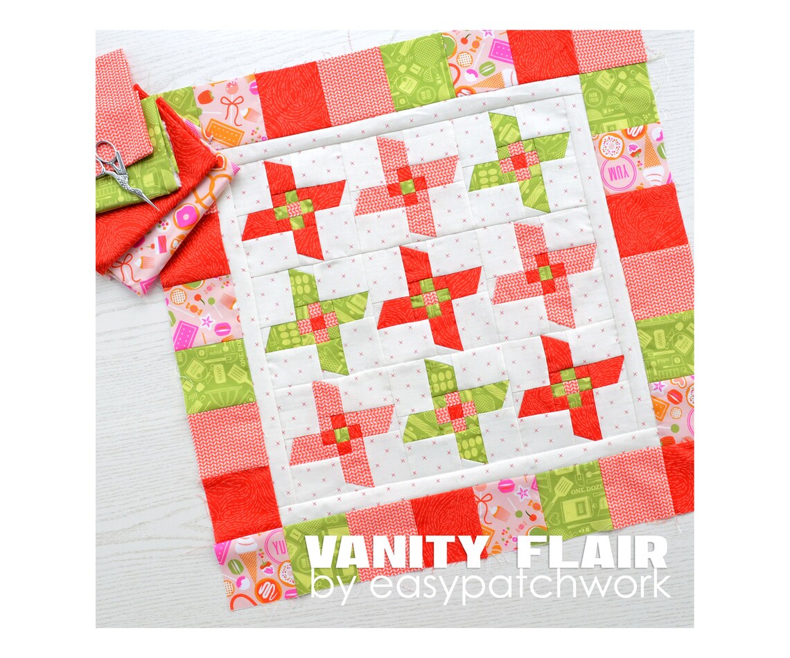 Vanity Flair Quilt Pattern by Easypatchwork - Etsy