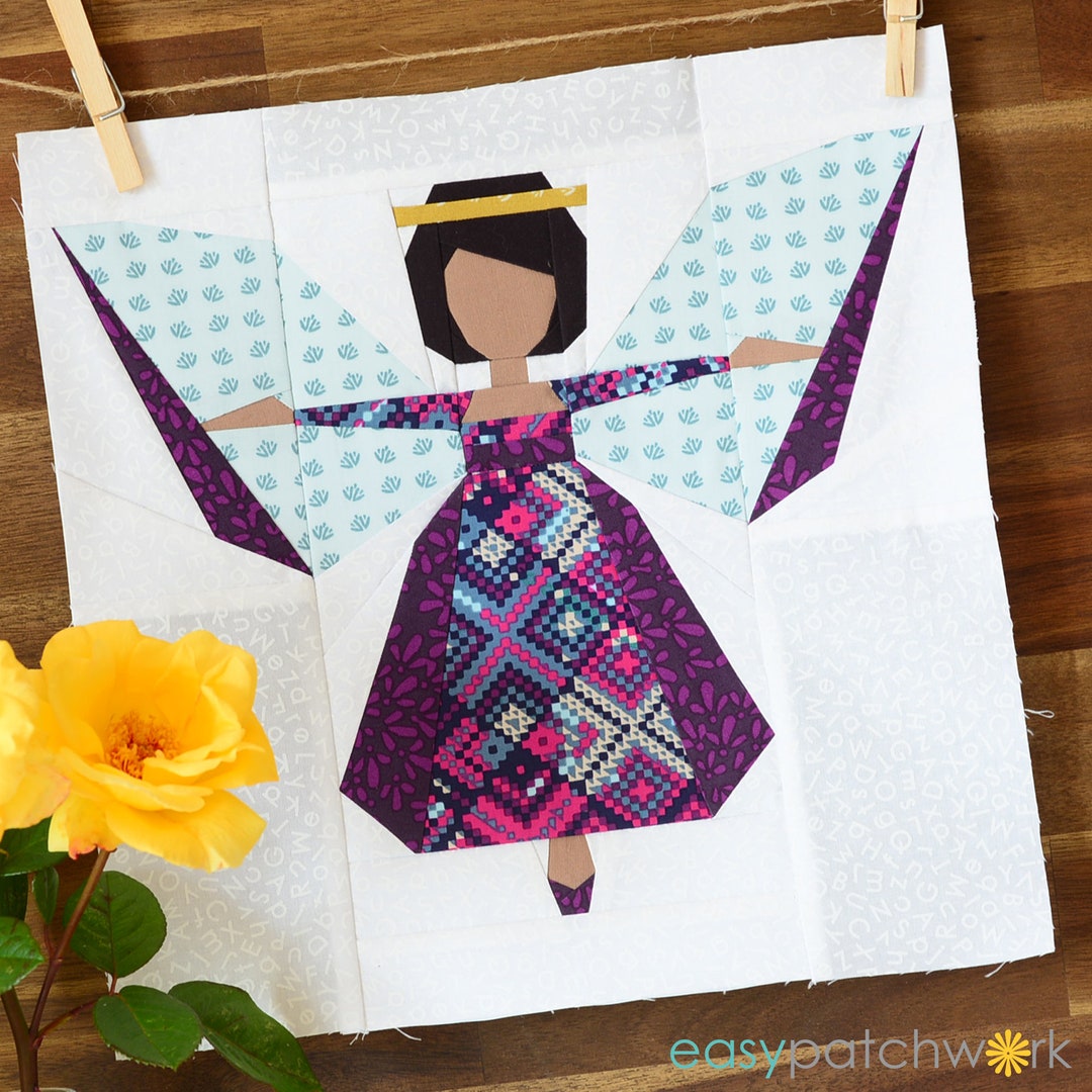 Daphne - Enchanted Paper Dolls Single Quilt Block - PDF Digital ...