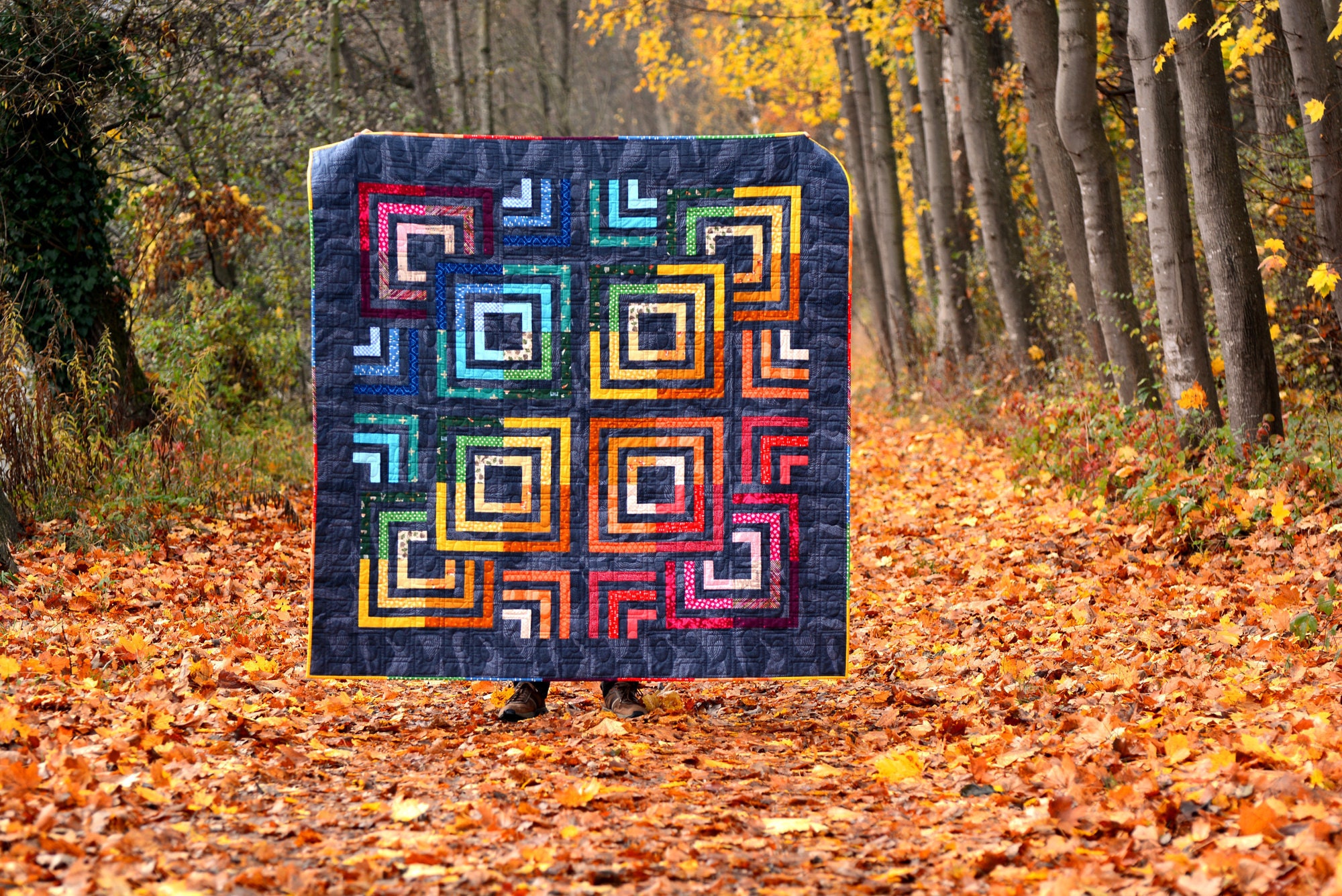 Geooptics Quilt Pattern | Digital | 4 Sizes | by Easypatchwork - Etsy