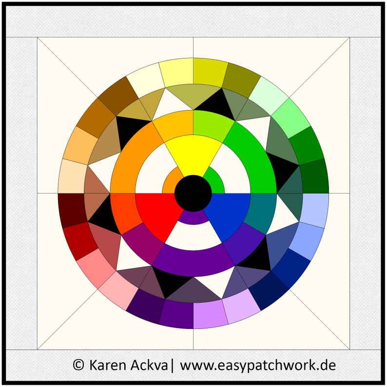 Fancy Color Wheel Quilt by Easypatchwork - Etsy