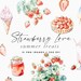 Watercolor Strawberries Clipart, Desserts Clipart, Strawberries Sweets ...