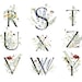 Watercolor Floral Alphabet Clipart, Wildflower Letters (PNG) - Etsy
