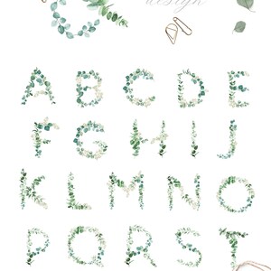 Watercolor Eucalyptus Graphic Set, Eucalyptus Wreaths, Bouquets, Frames ...