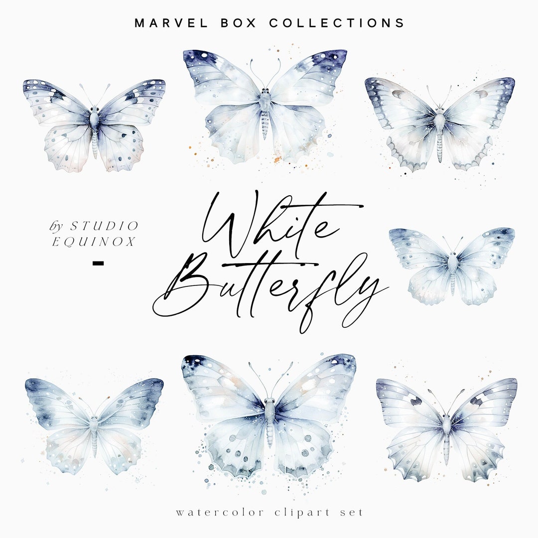 Watercolor Butterflies Clipart, Stickers Clipart, Watercolor Clipart ...