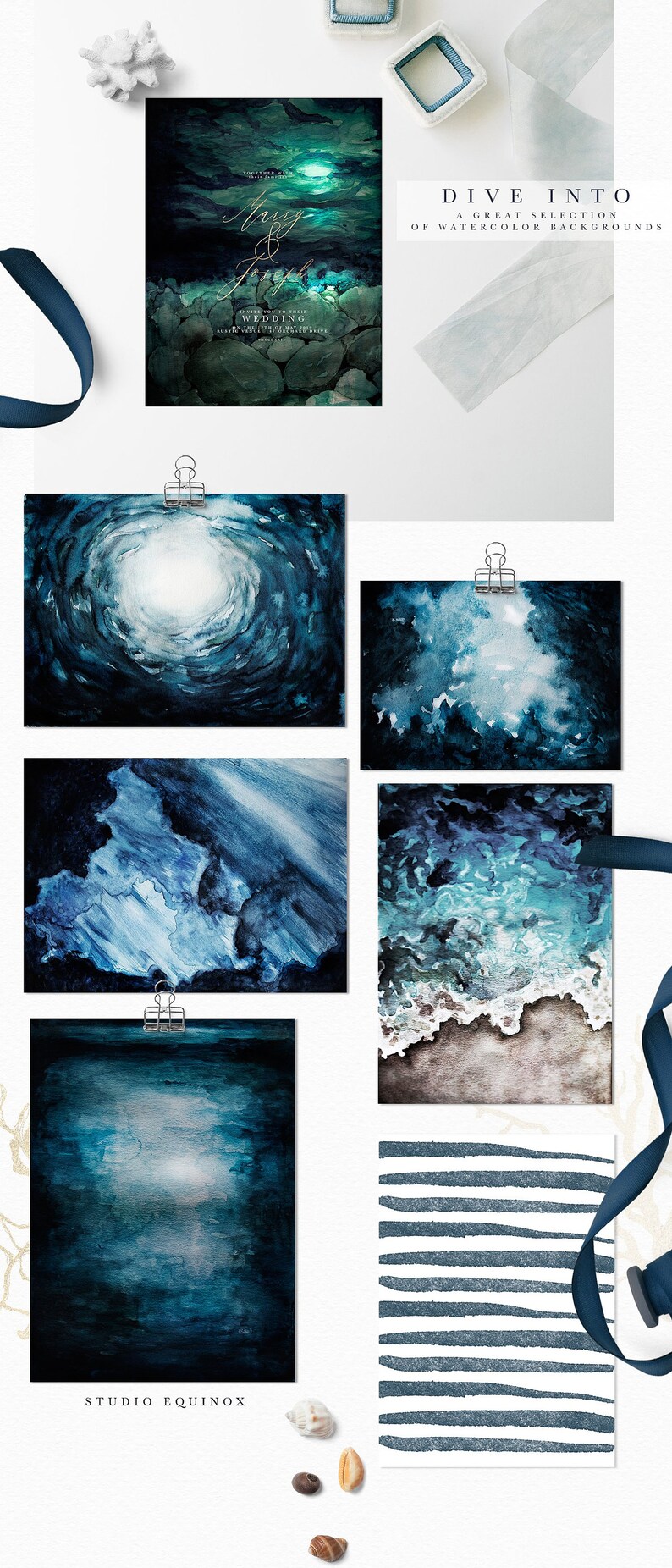 Watercolor Nautical Design Set Marine Graphic Collection Sea - Etsy