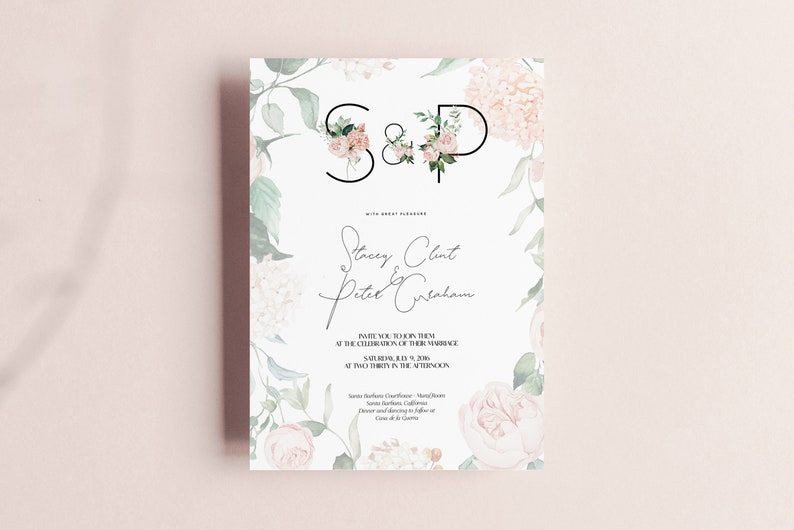 Clair & Blush Watercolor Blush Graphic Set Summer Floral | Etsy