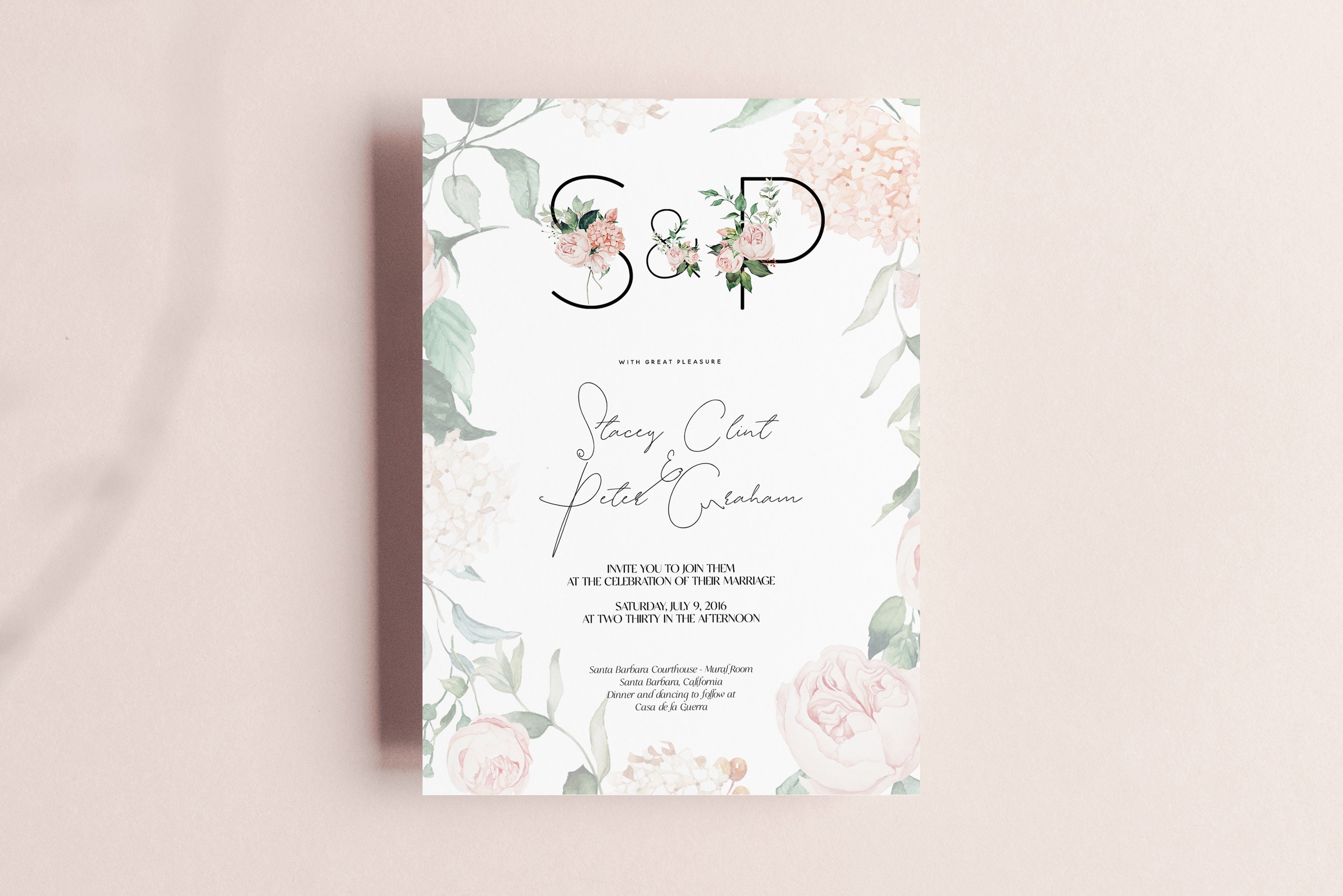 Clair & Blush Watercolor Blush Graphic Set Summer Floral | Etsy