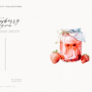 Watercolor Strawberries Clipart, Desserts Clipart, Strawberries Sweets ...