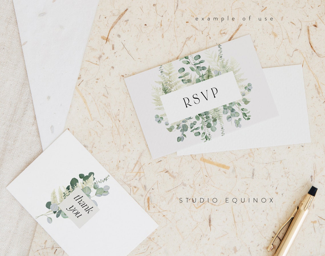 Eucalyptus and Fern Watercolor Clipart Greenery Clipart Soft - Etsy