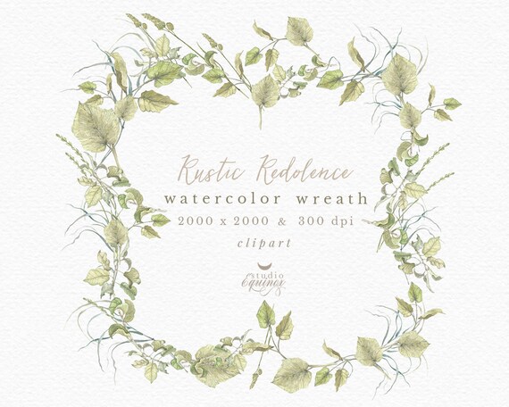 Autumn Wreath Clipart Fall Wreath Rustic Branch Wreath | Etsy