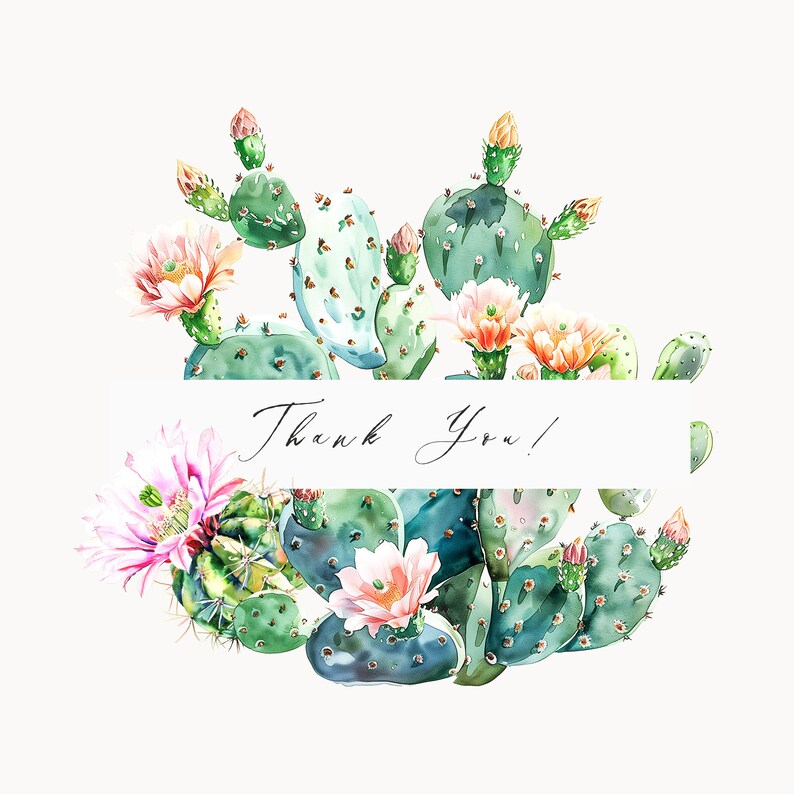 Watercolor Cactus Clipart Set, DIY Floral Frames (digital Download) - Etsy
