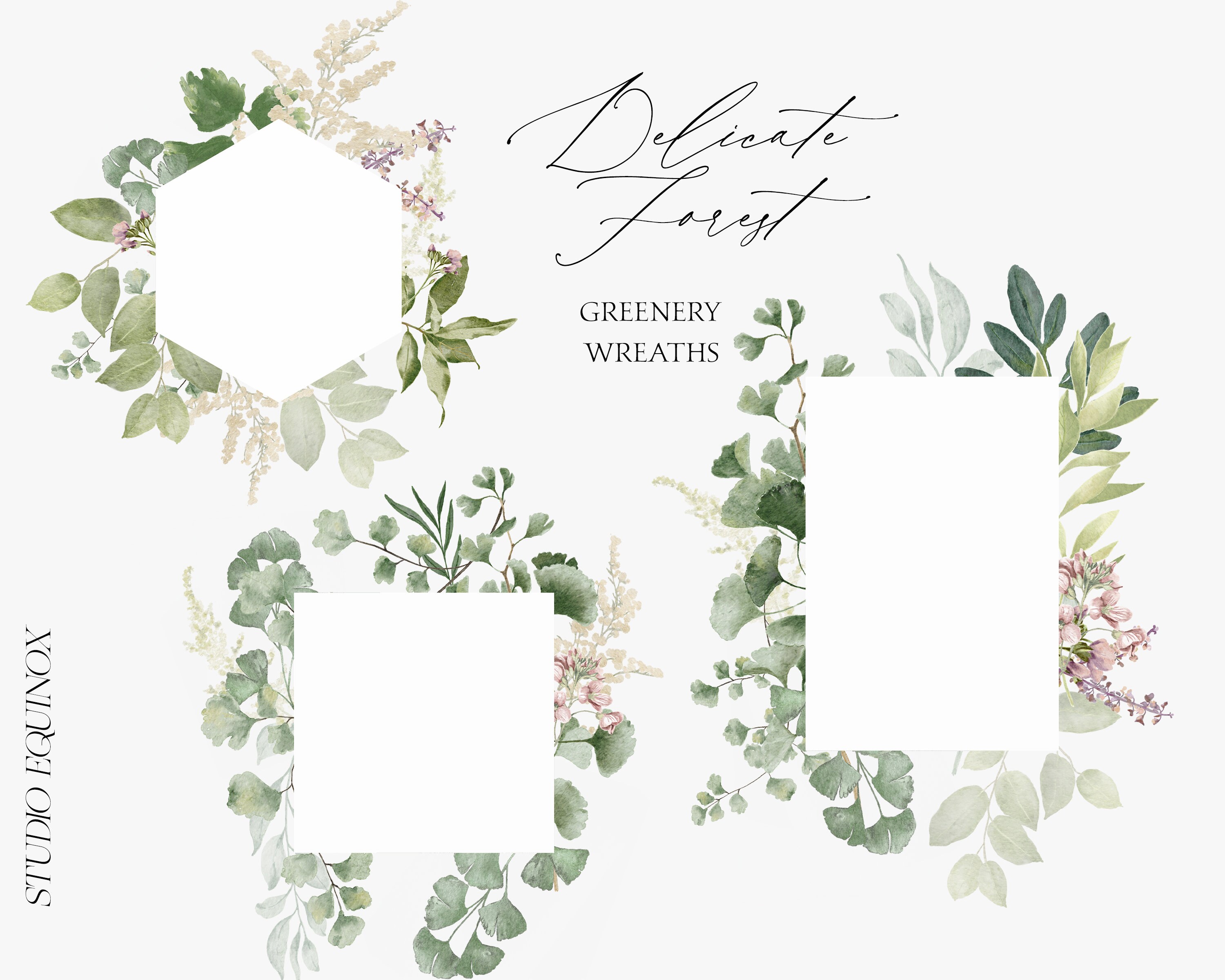 Watercolor Greenery Clipart Greenery Foliage Greenery - Etsy