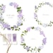 Lilac Watercolor Clipart, Spring Floral Bouquets and Wreaths (PNG) - Etsy