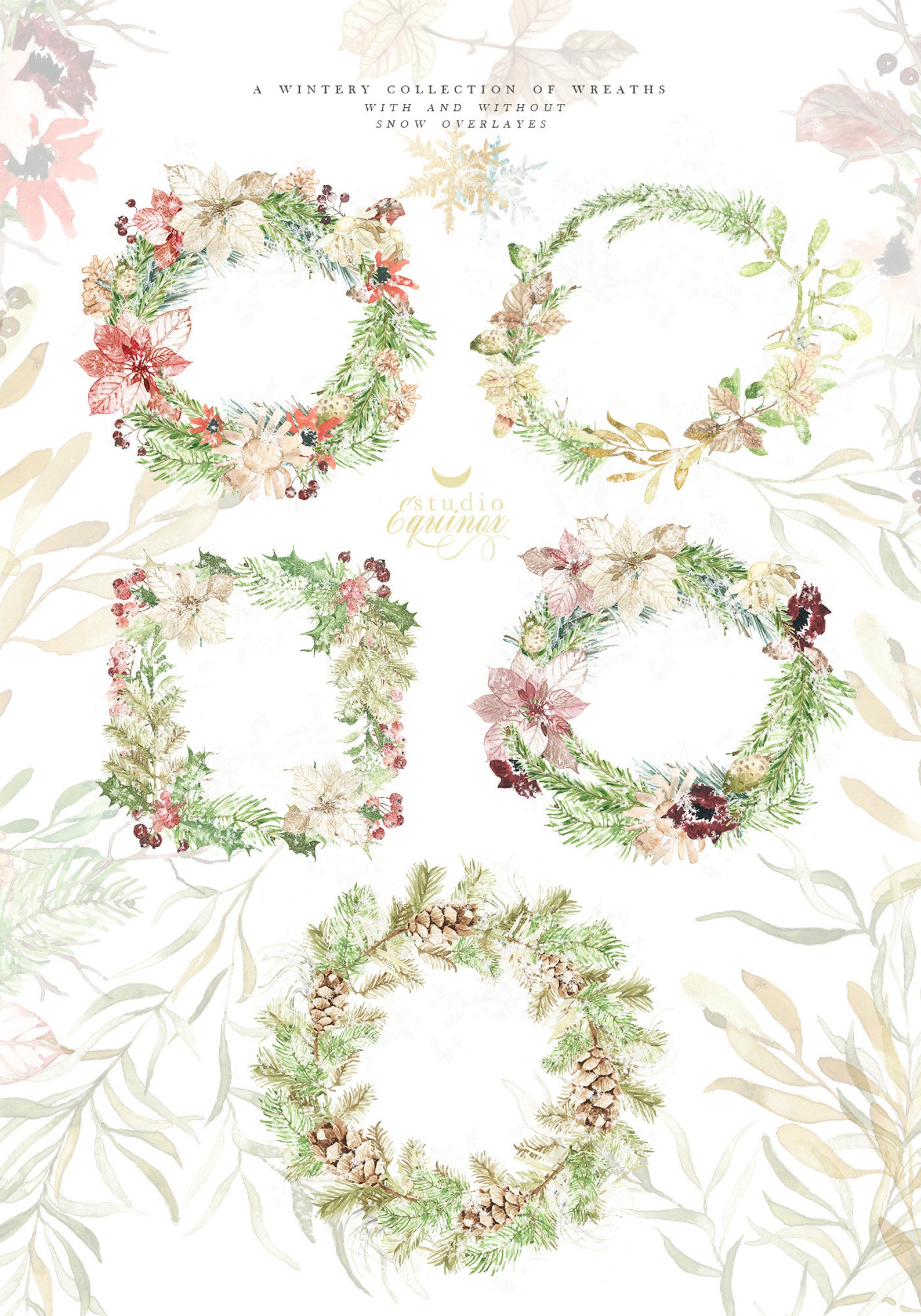 Winter Clipart Set Christmas Clipart Autumn Clipart | Etsy