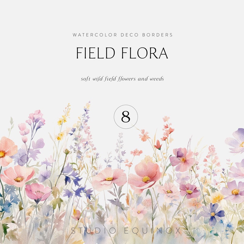 Wild Flower Border Svg - Etsy
