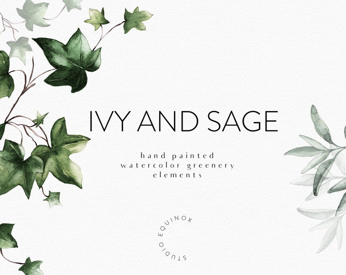 Vintage XL Lush Green Ivy Swags Shabby Decals furniture Size - Etsy