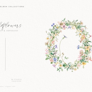 Watercolor Floral Alphabet, Wildflowers Clipart, Floral Letters and ...