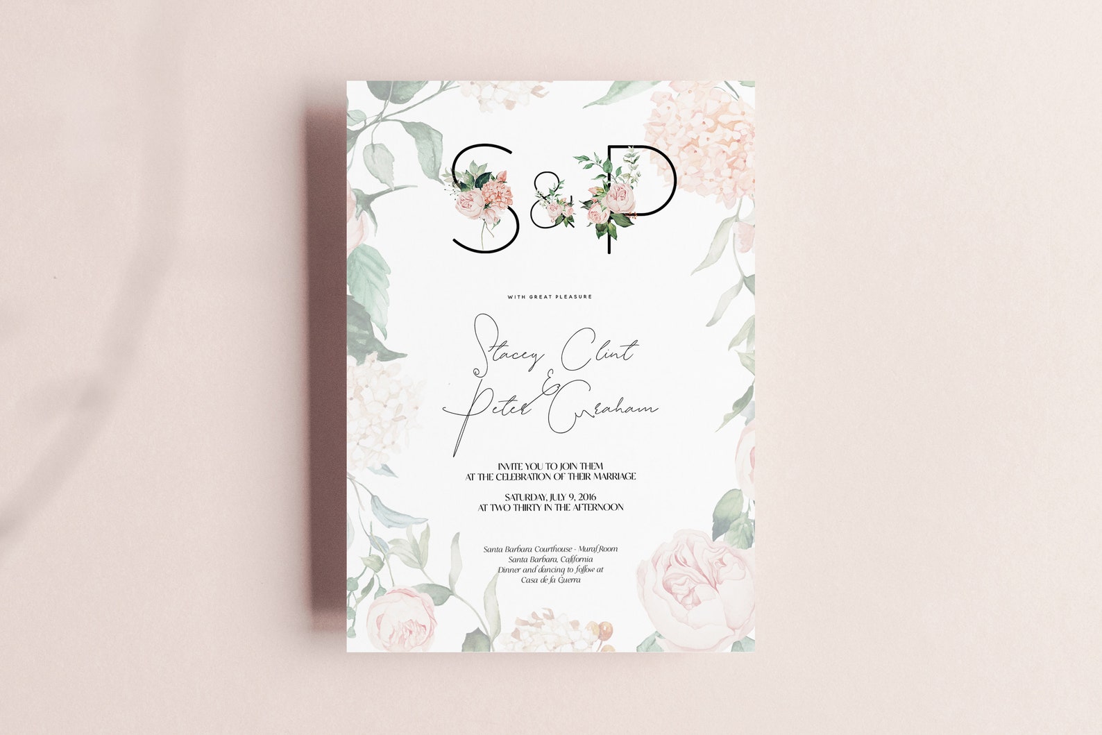 Clair and Blush Floral Alphabet Floral Embedded Letters and | Etsy