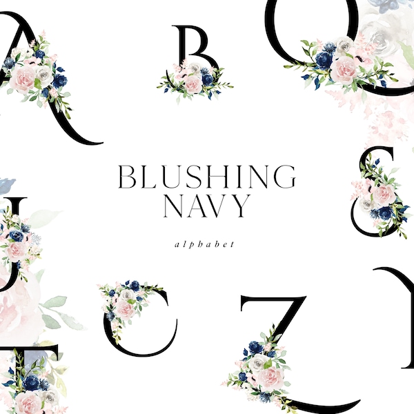 Blush and Navy - Etsy UK