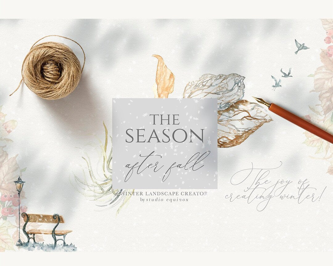 Winter Clipart Set, Christmas Clipart, Autumn Clipart, Watercolor ...