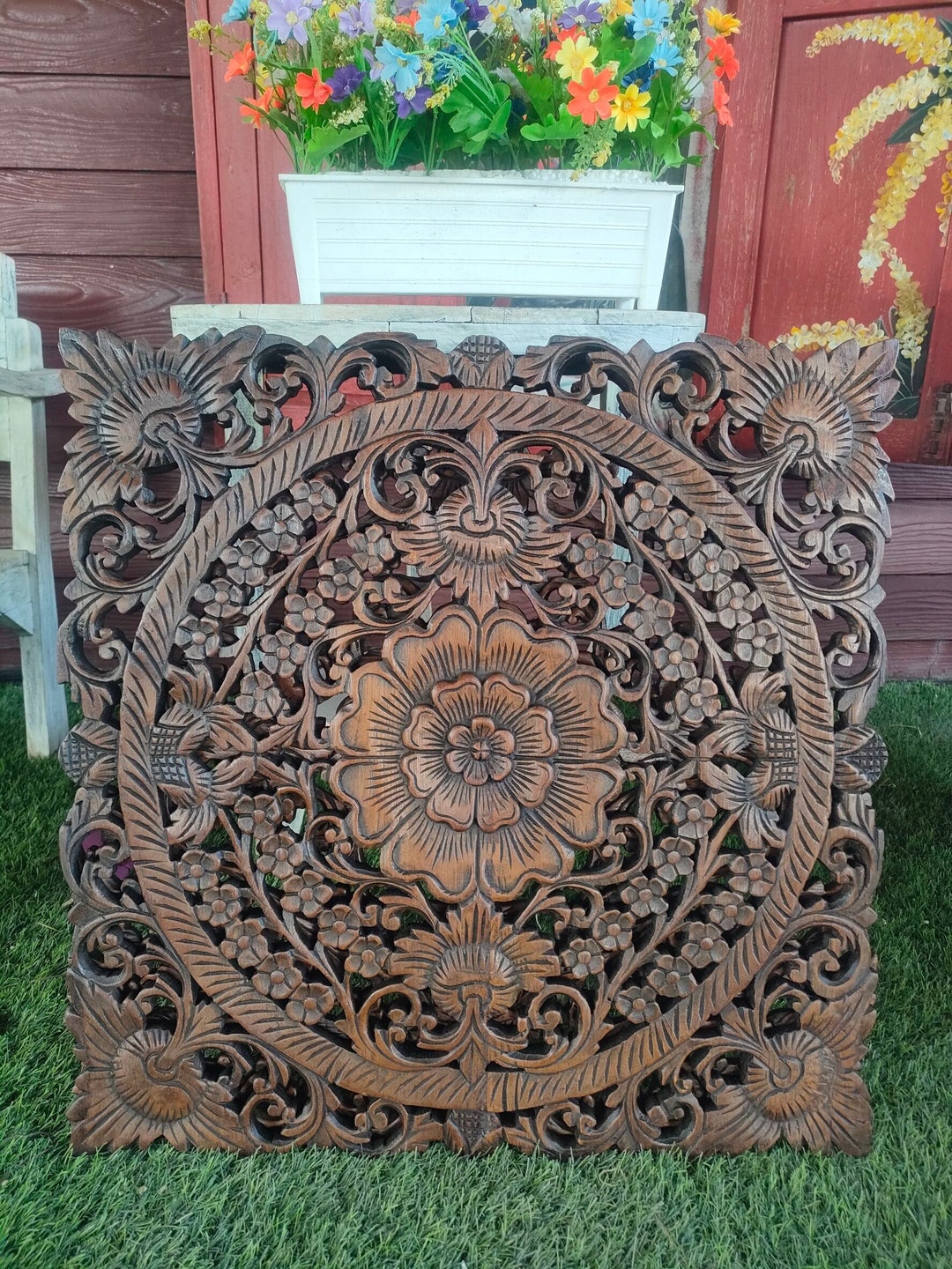 Wood Carving Wall Decoration Beautiful Art, Handmade Work, Home ...