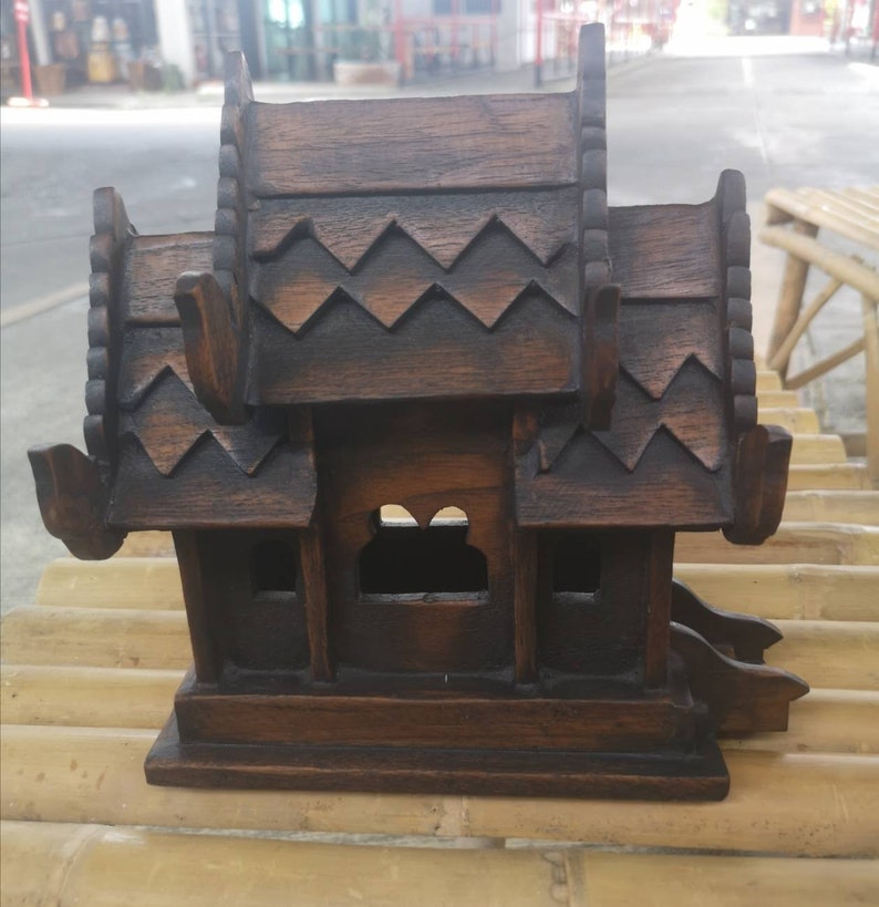Thai style wooden house Thai house altar. | Etsy