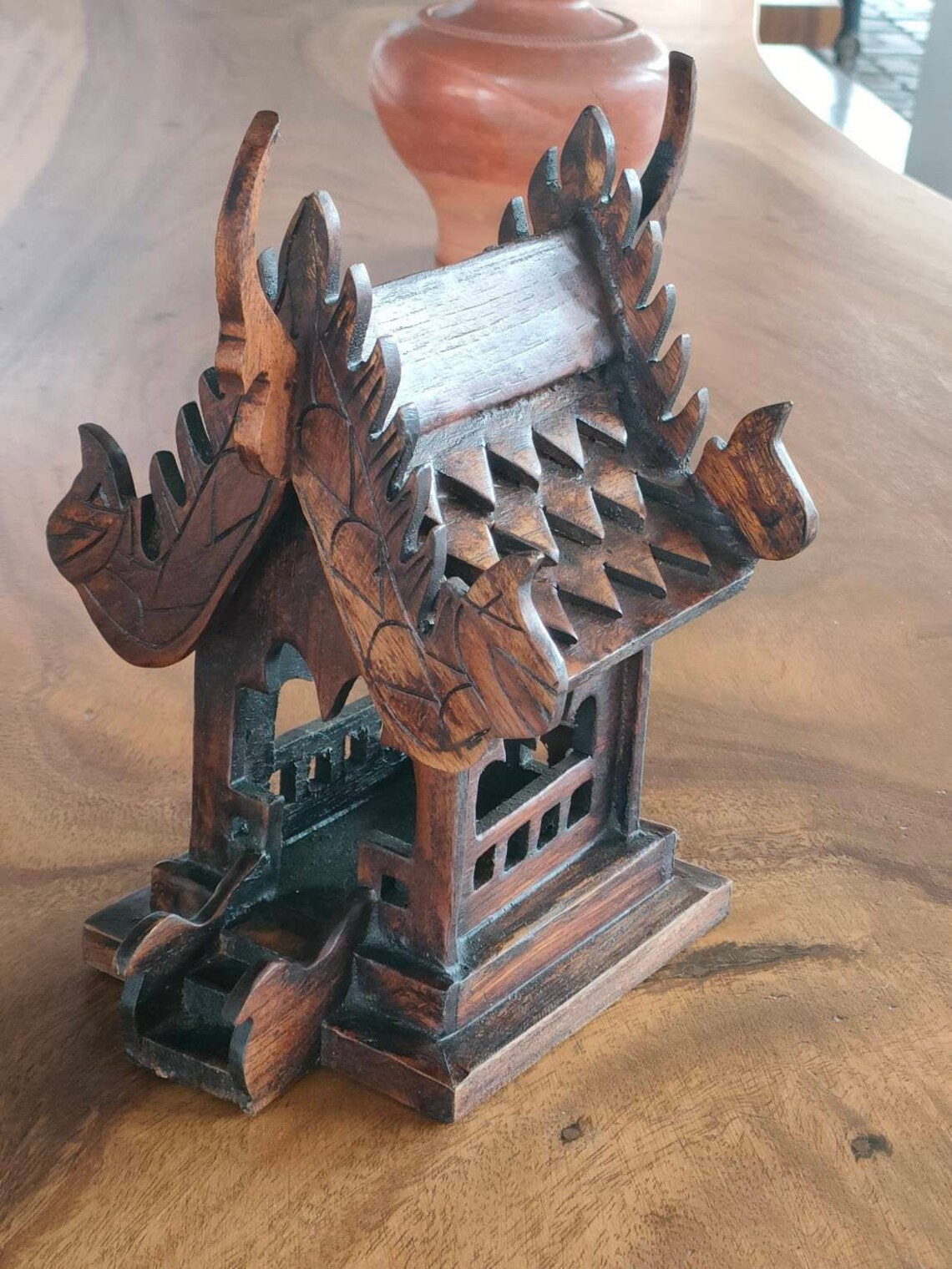 Mini Thai Wooden Temple Spirit Buddha Handcraft Handmade . | Etsy