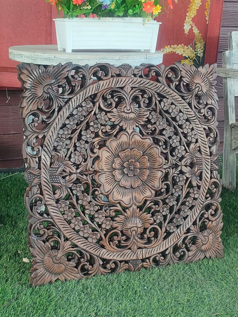 Wood Carving Wall Decoration Beautiful Art Handmade Work | Etsy