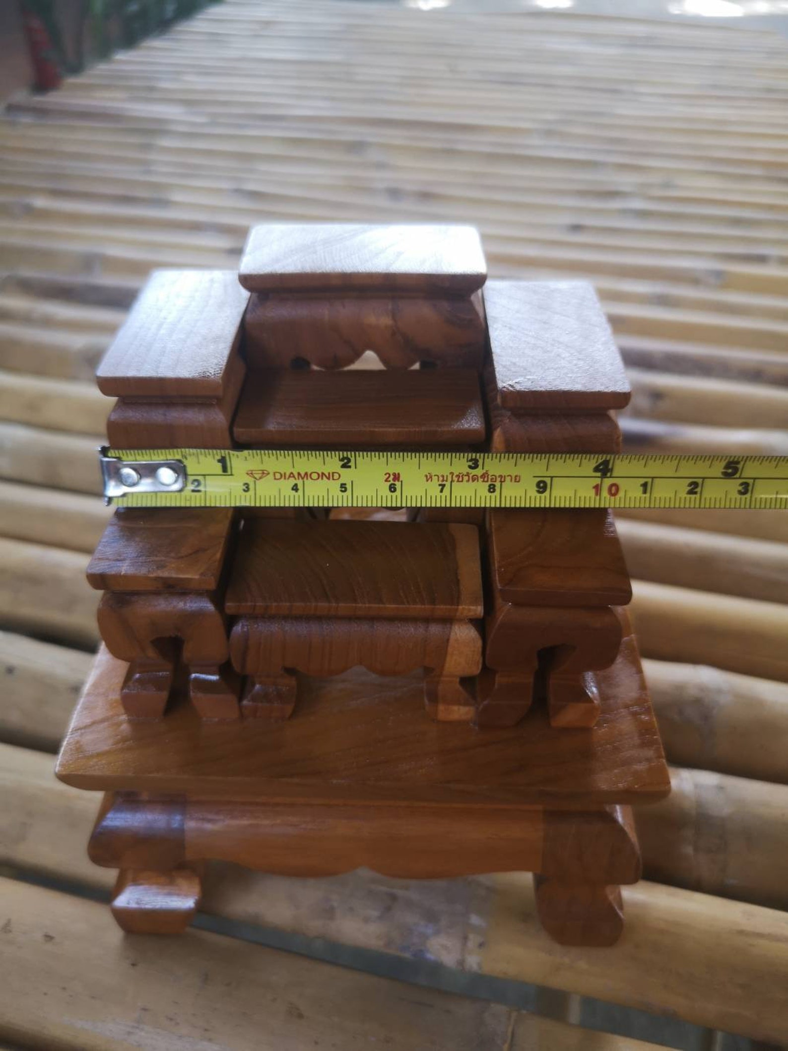 Miniature Table Buddha Altar Table Miniature Golden Teak | Etsy