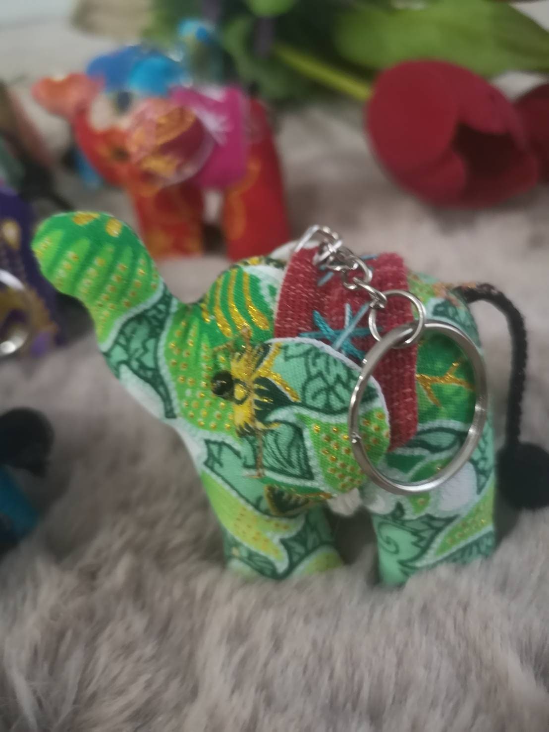 Elephant Keychains 10 Prints Fabric Souvenir Souvenir Cheap - Etsy