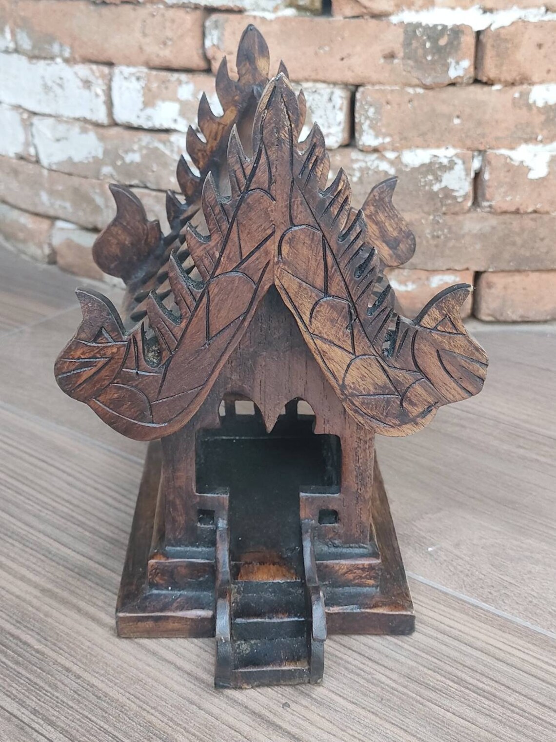 Mini Thai Wooden Temple Spirit Buddha Handcraft Handmade . | Etsy