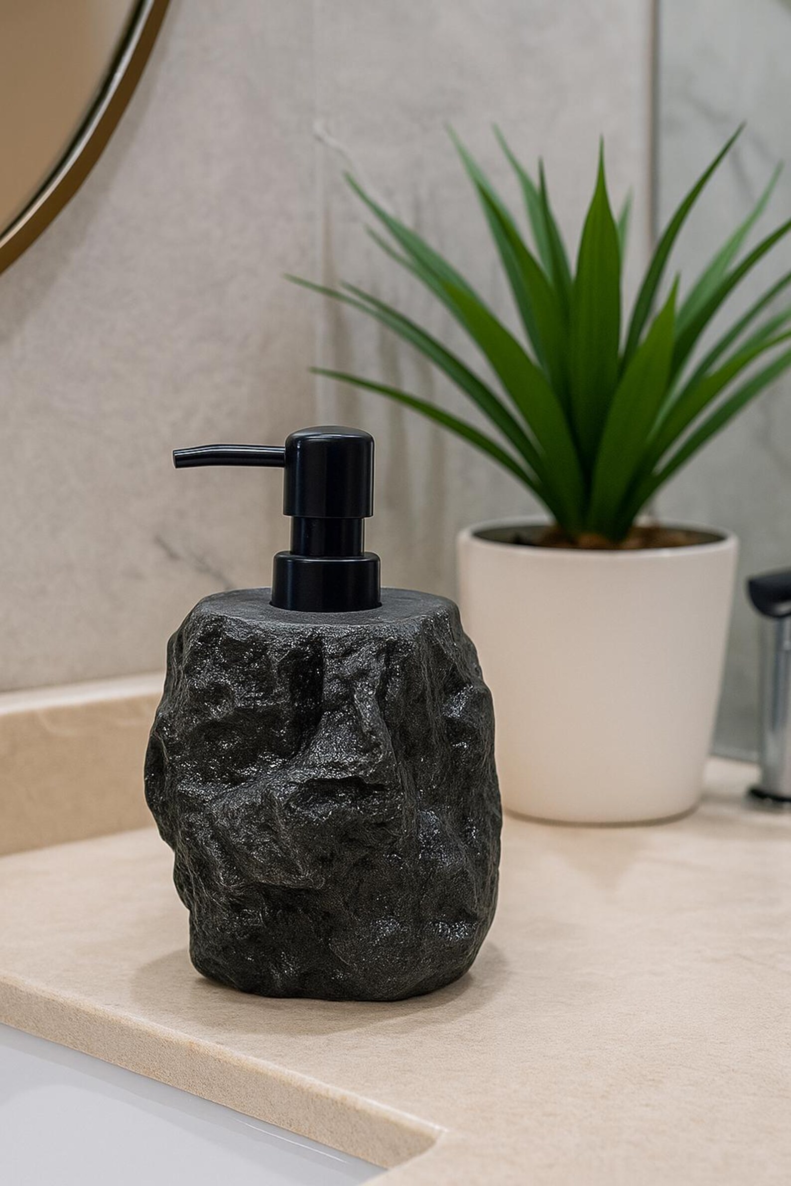 Hand Soap Dispenser Marble, Bathroom Accessories, Hand Lotion Stone ...