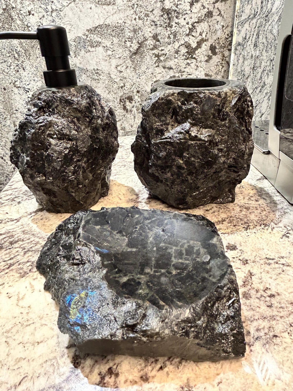 Hand Soap Dispenser Marble, Bathroom Accessories, Hand Lotion Stone ...
