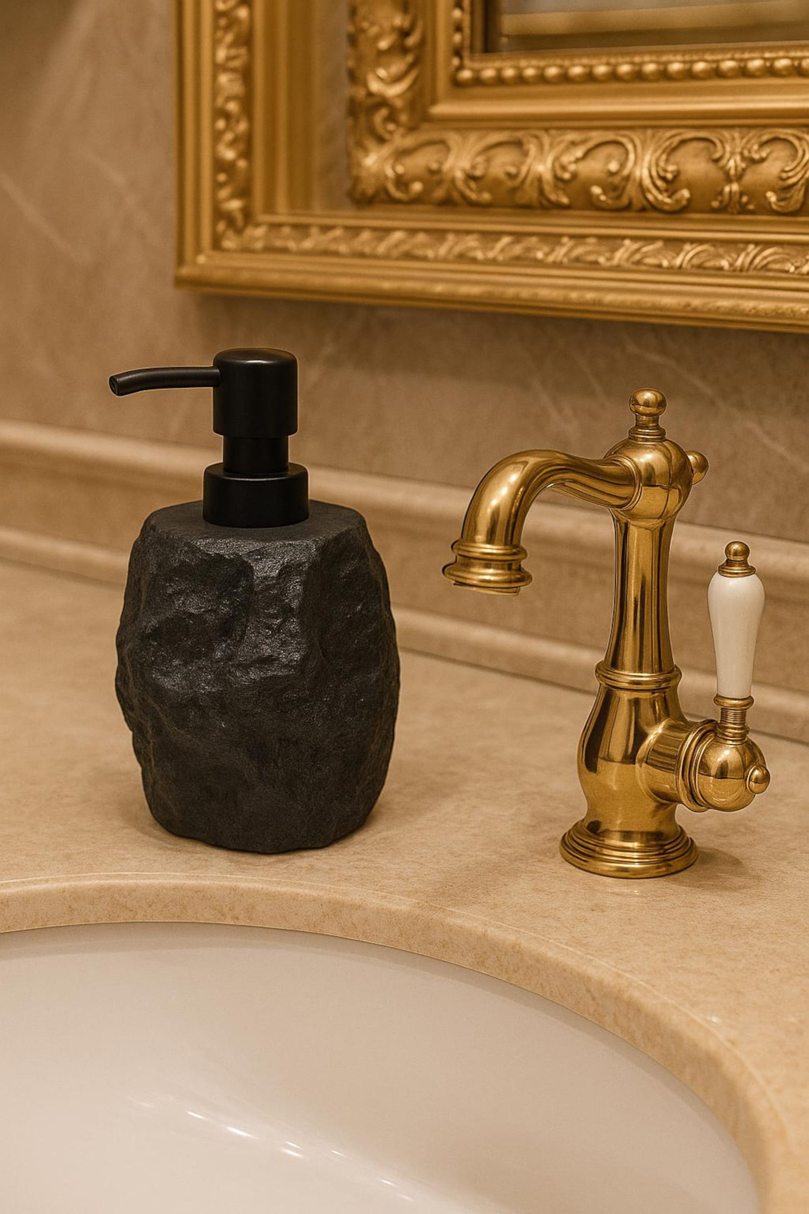 Hand Soap Dispenser Marble, Bathroom Accessories, Hand Lotion Stone ...