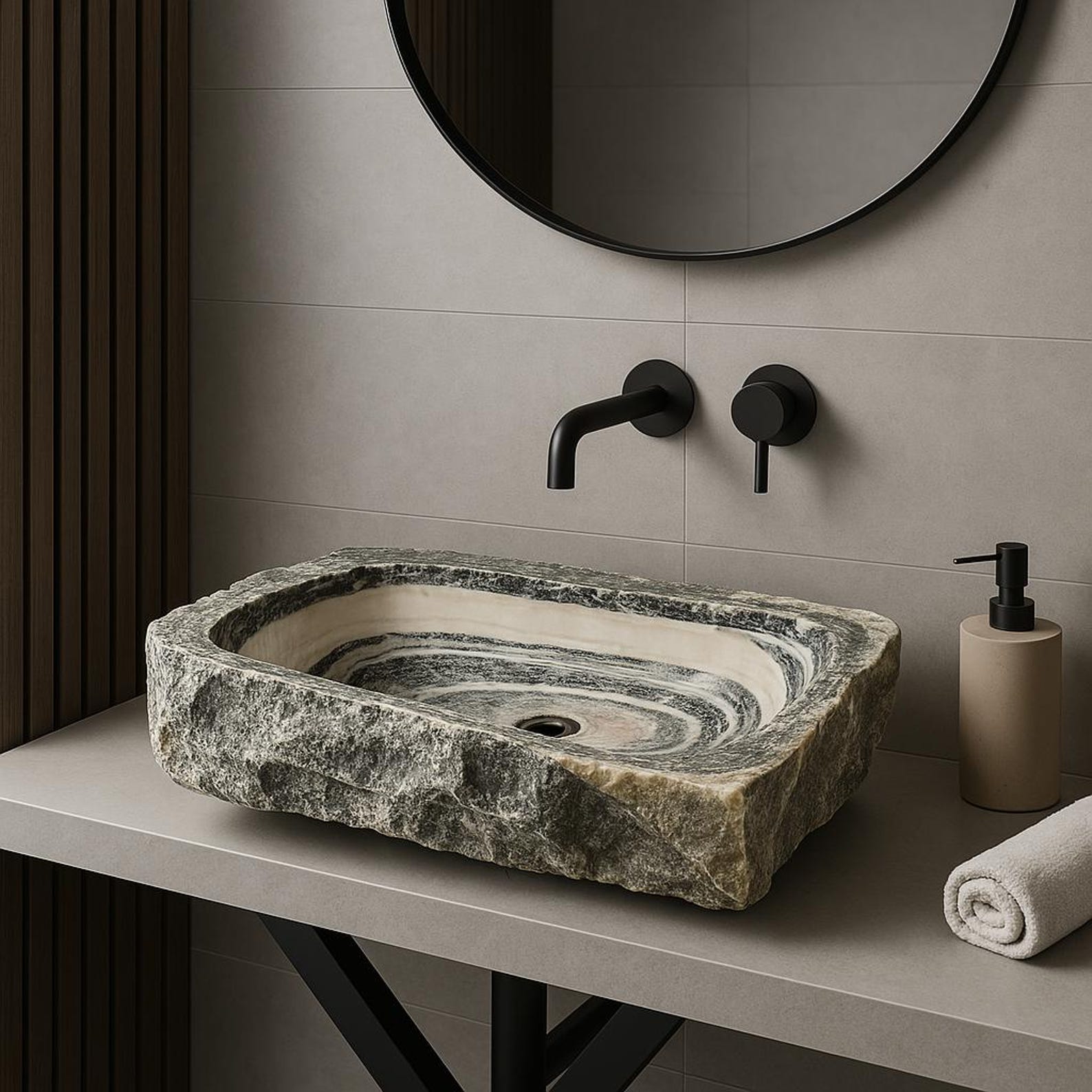 Natural Stone Sink, Vanity Sink, Bathroom Vanity Sink, Rock Sink ...