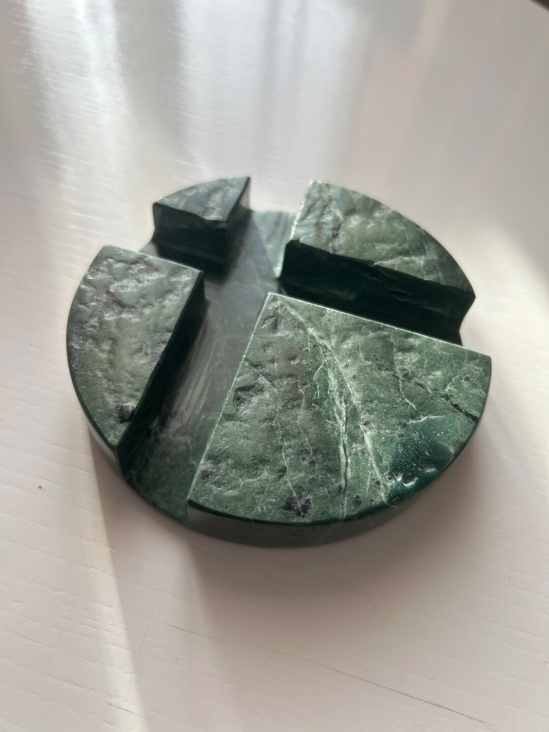 White Marble Phone Dock, Tablet Holder, Office Desk Accessory, Business ...