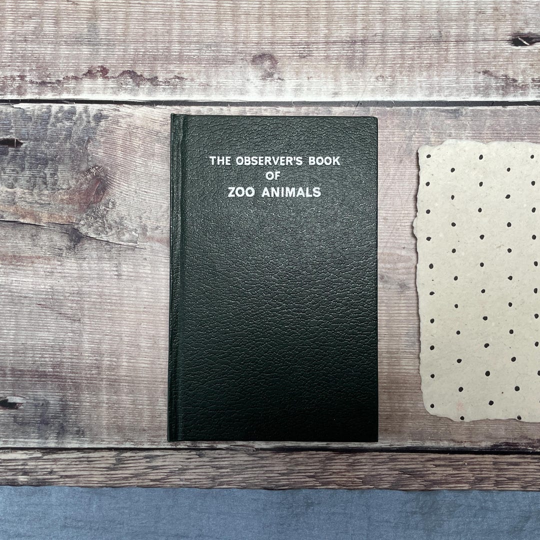 Vintage Observer's Book of Zoo Animals 1972 Edition Illustrated With ...