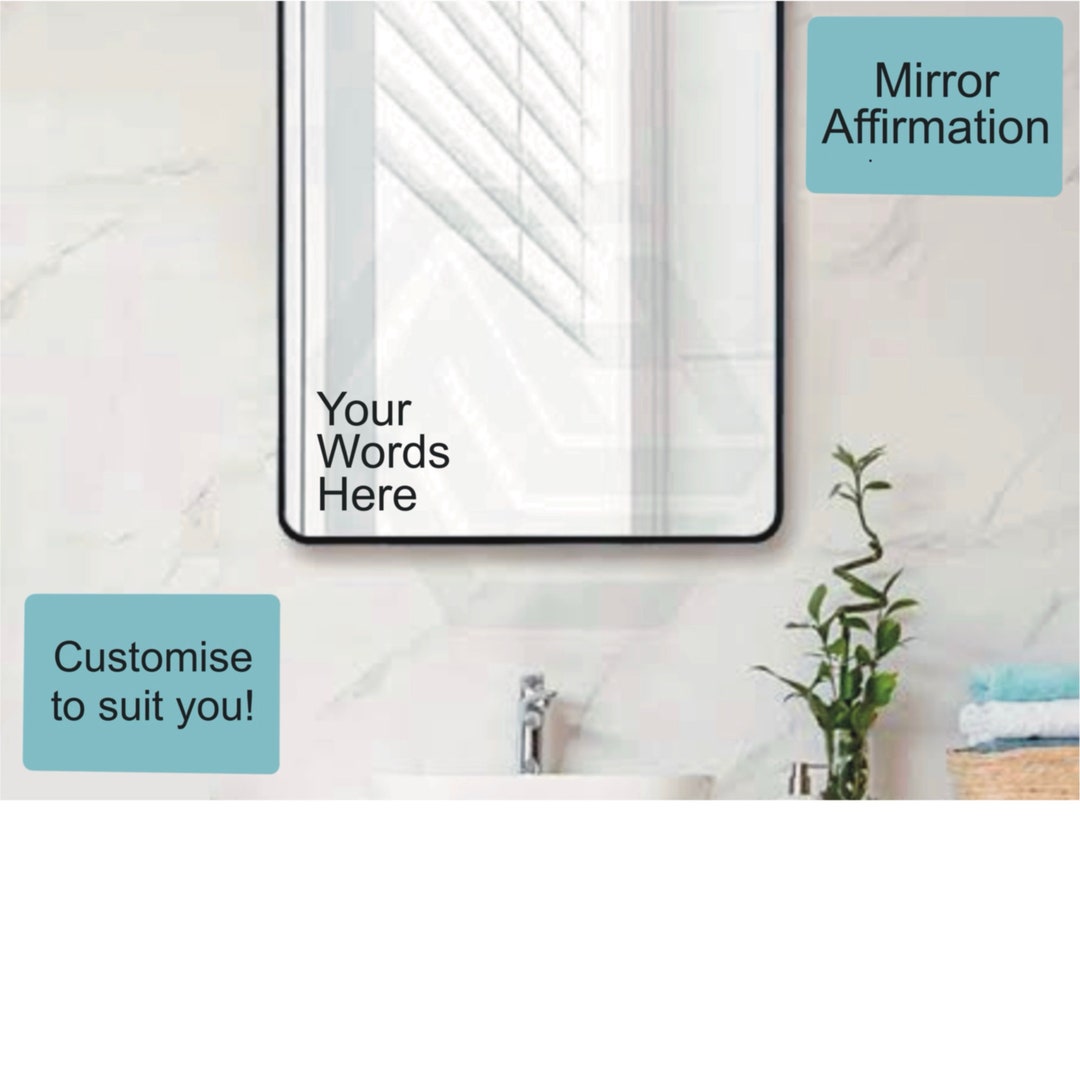 Mirror Affirmation Sticker, Personalised Vinyl Stickers, Vinyl Decal ...