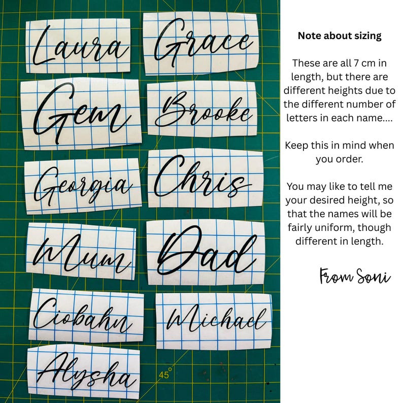 Personalised Vinyl Name Stickers: Waterproof Decals for Water Bottles ...