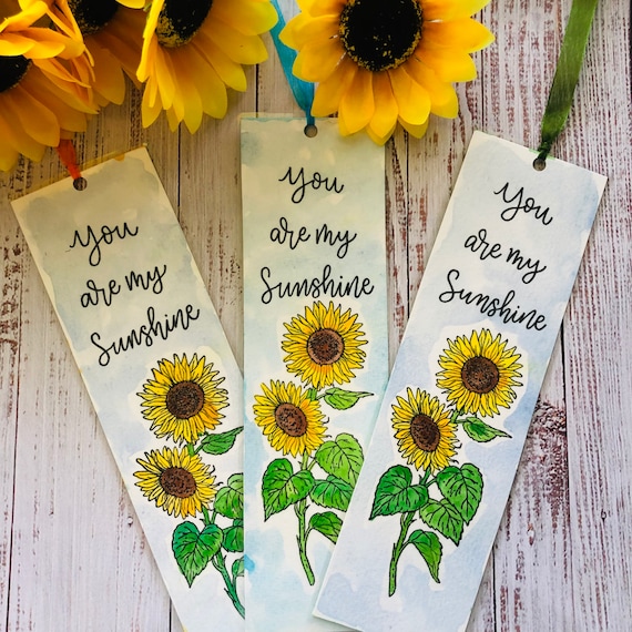 Sunflower Bookmarks Custom Bookmarks Personalised - Etsy