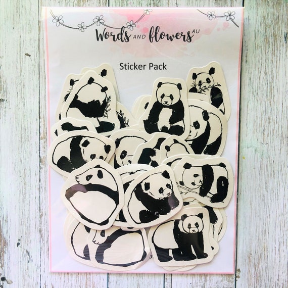 Panda Bear Sticker Pack Panda Stickers Journaling Stickers - Etsy