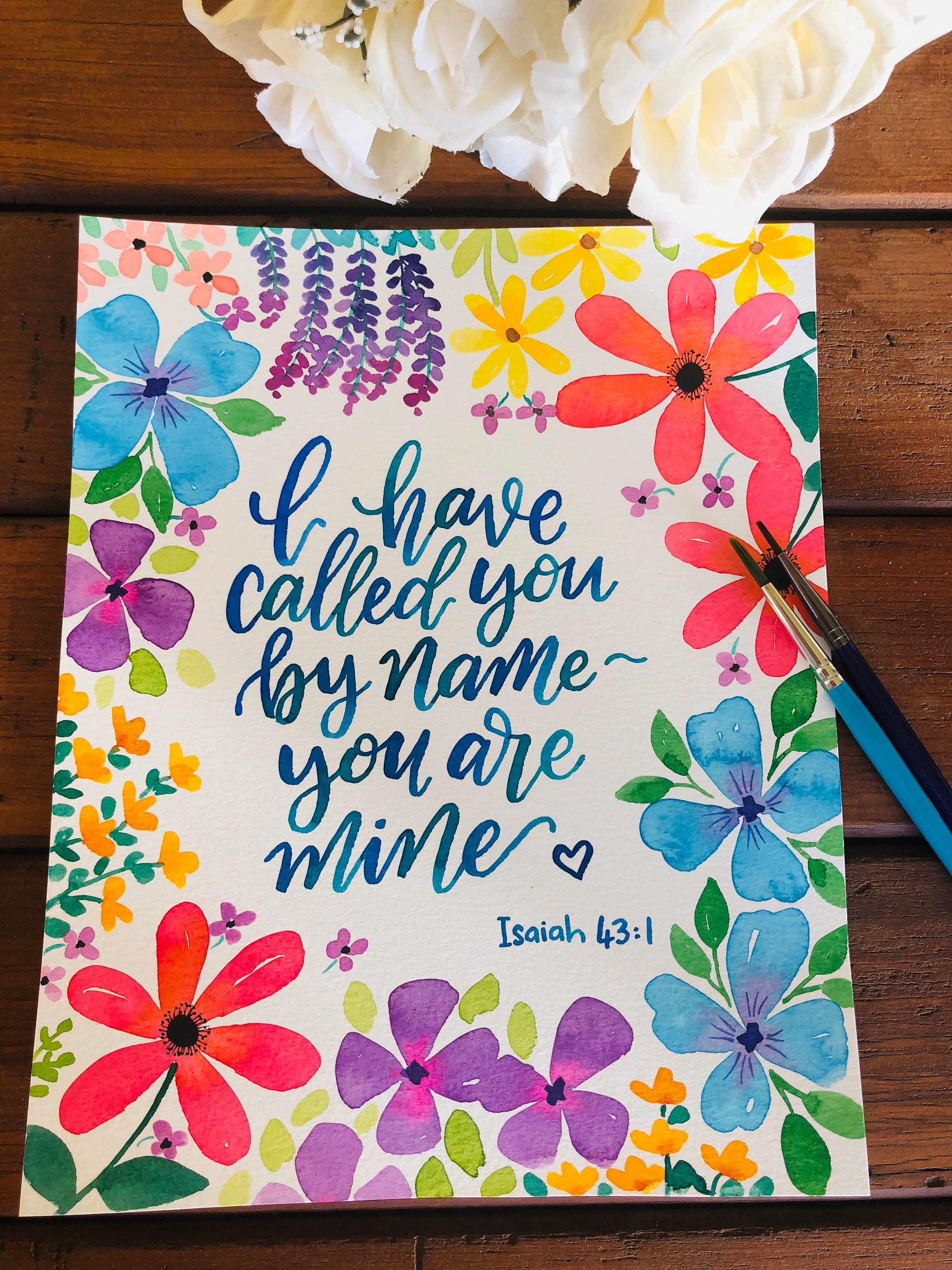 I have Called You by Name Isaiah 43:1 Bible Verse Art | Etsy