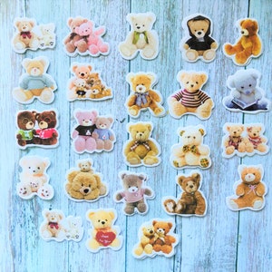 Teddy Bear Sticker Pack, Cute Teddy Bear Stickers, Scrapbooking ...